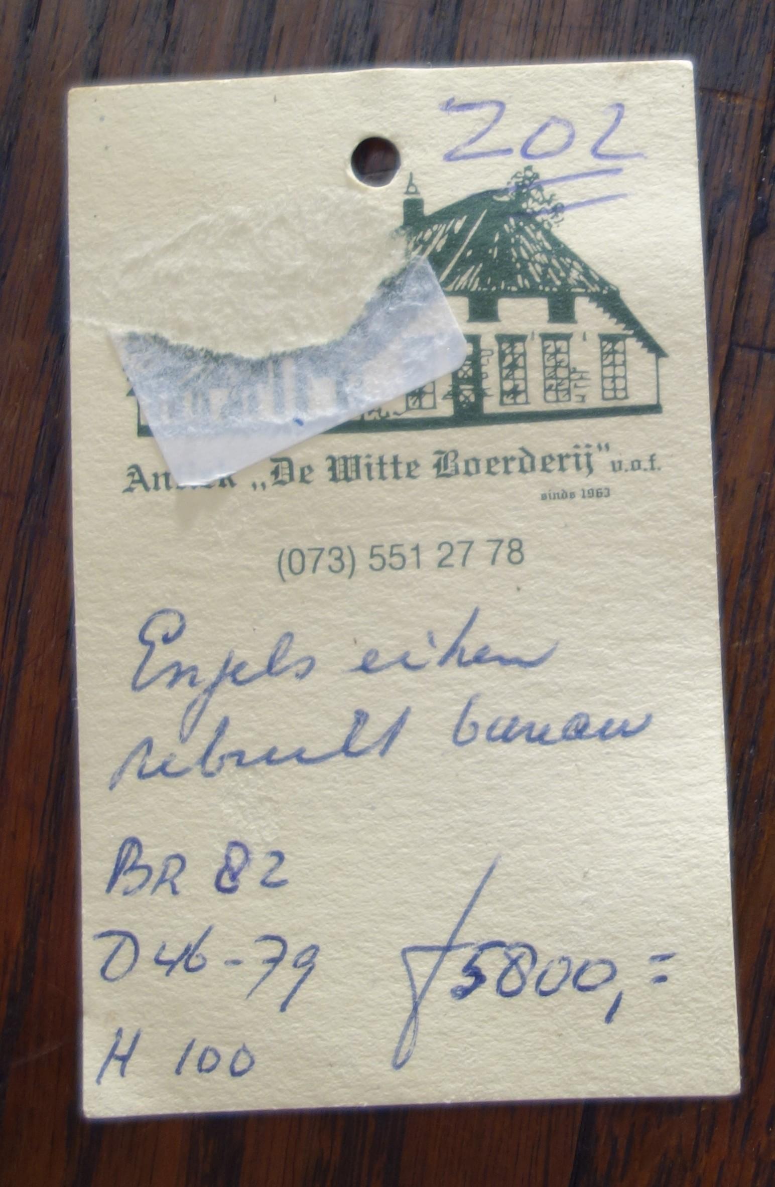 Engels eiken klepbureau - Veilingen van Kunst